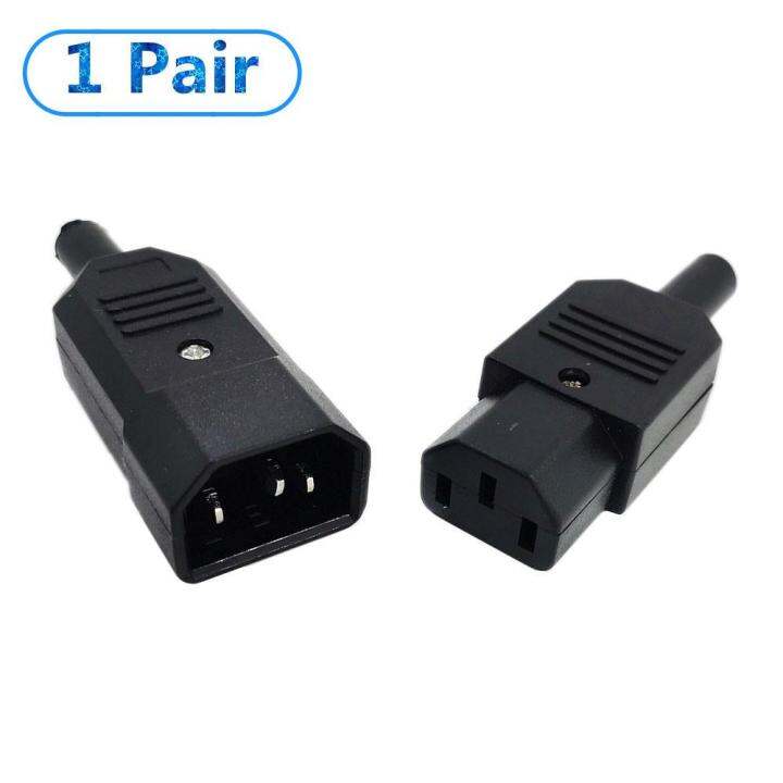 1Pair Rewireable AC Inlet 10A 250V, IEC 320 C14 Male + C13 Female Inlet DIY Power Connector | Lazada