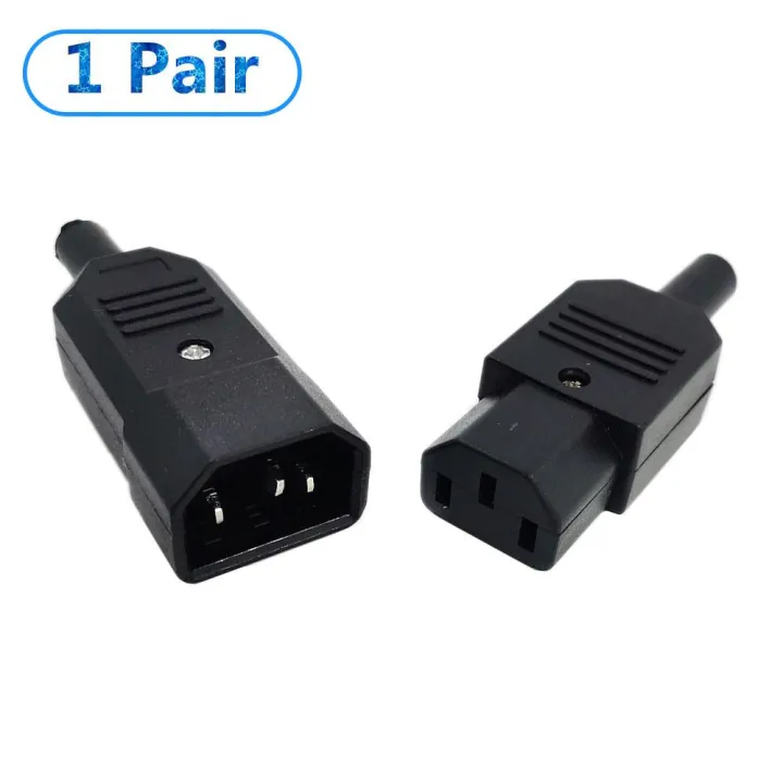 1 คู่ Rewireable AC Inlet 10A 250 V,IEC 320 C14 ชาย + C13 หญิง Inlet ...