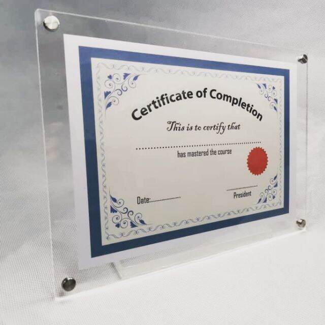 Acrylic A4 Landscape Display Stand | Lazada