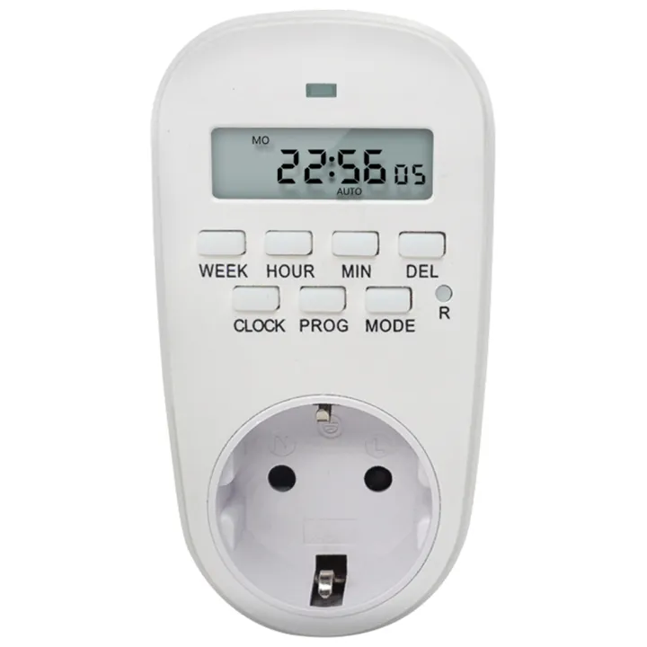 7 Day Weekly Programmable Digital Plug Timer Switch Time Relay Wall ...