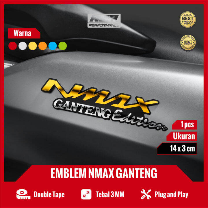 EMBLEM NMAX GANTENG EDITION LOGO NMAX GANTENG EDITION BUKAN STICKER ...