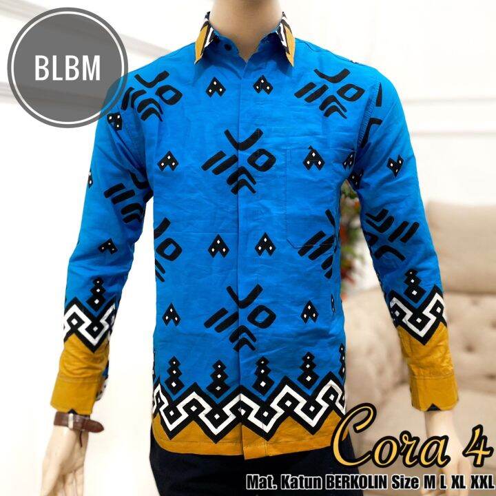 Batik Lontara Kode Cora 4 Batik Makassar Batik Bugis Batik Lanang by ...
