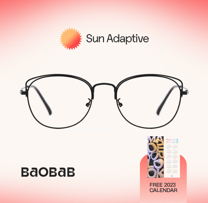 Baobab Eyewear | SHAPIRO Sun Adaptive Glasses | Photochromic Eyeglasses ...