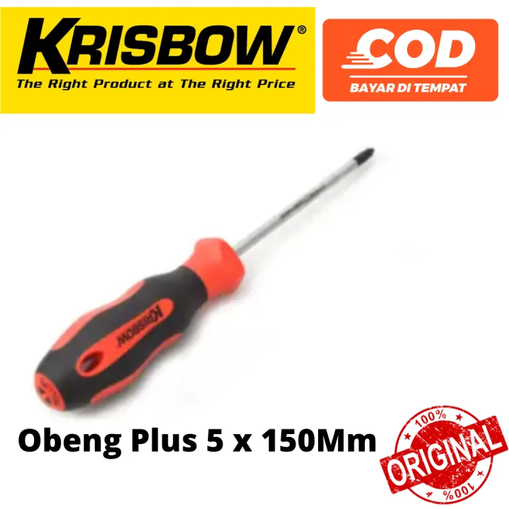 Obeng Krisbow Obeng Plus 5x150 Mm Krisbow original | Lazada Indonesia