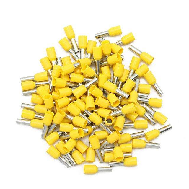 100Pcs/Pack E1006 E0506 E1012 E1512 E1518 Insulated Ferrules Terminal ...