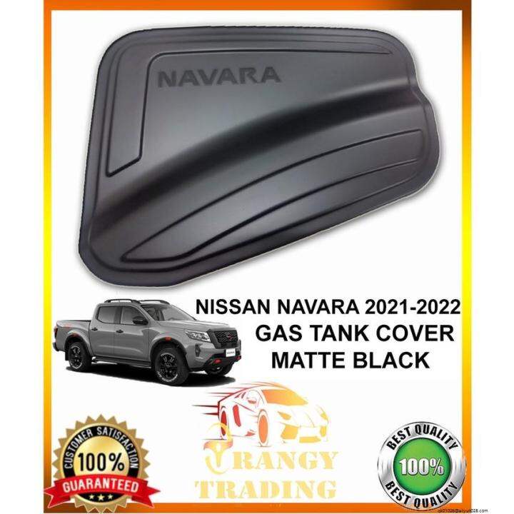 central long new All New Nissan Navara 2021 to 2023 Gas Tank Cover Matte black Chrome 2022 ...