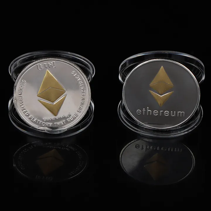 mmico🧧 Metal Ethereum Coin Commemorative Coin Art Collection Gift ...