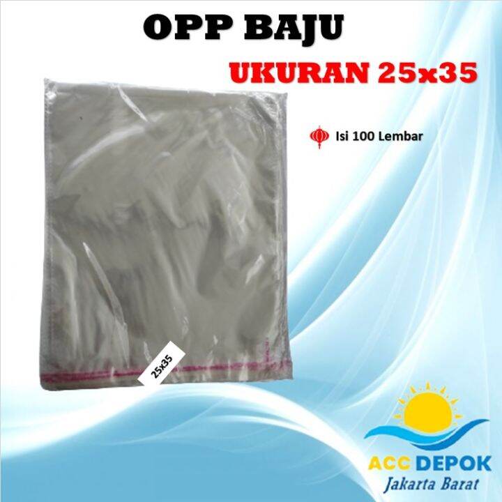 Plastik Opp Kemasan Packing Baju Bening Ukuran 25x35 CM | Lazada Indonesia