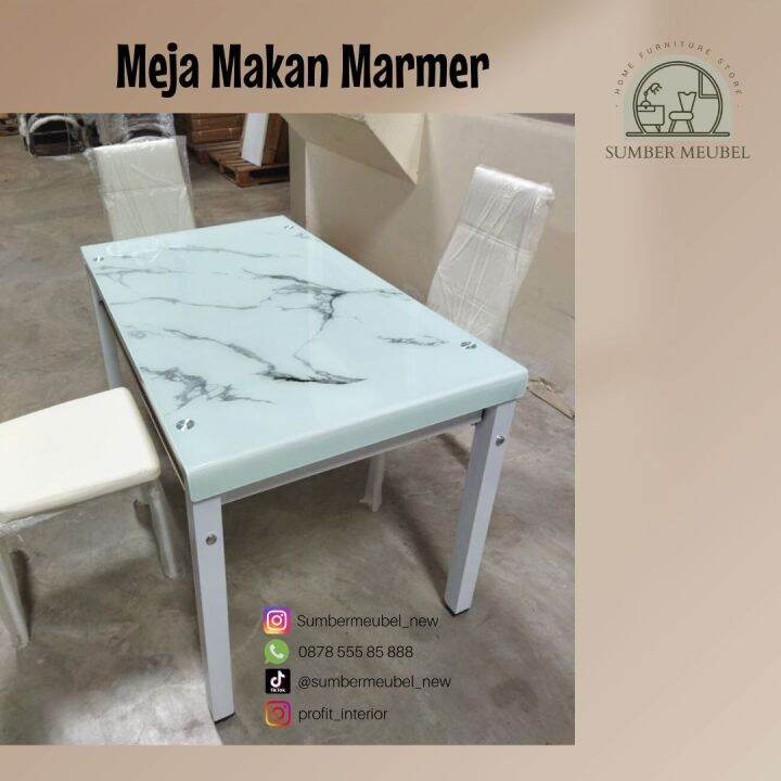 MEJA MAKAN MARMER - IMPORTA | Lazada Indonesia