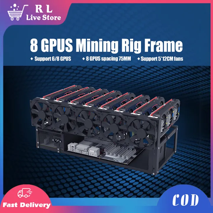 Steel Mining Rig Frame Up To 6 8 Gpu Open Air Miner Mining Frame Case Stackable Mining Rig Rack