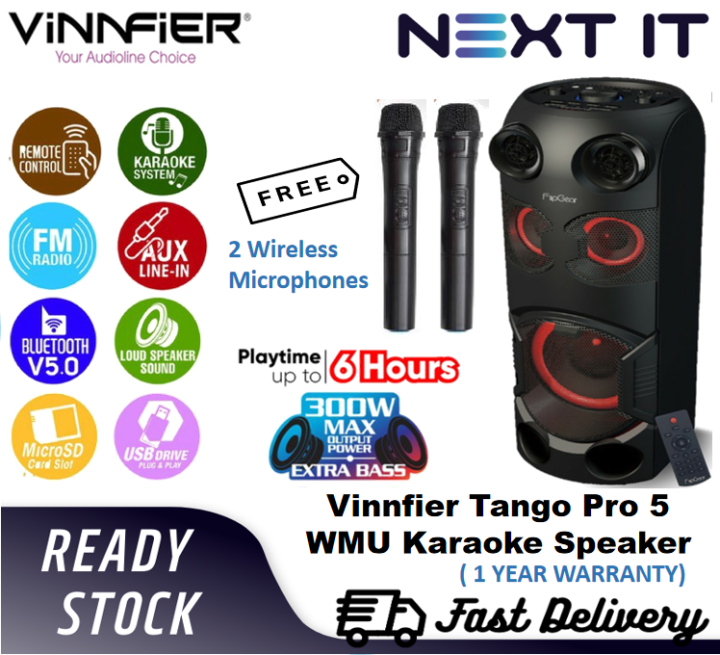 [READY STOCK] Vinnfier Tango Pro WMU Karaoke Speaker | Lazada