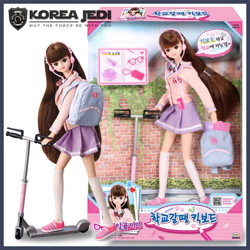17-year-old Mimi - Ride a Kickboard go to School Pretty Lovely Doll ...