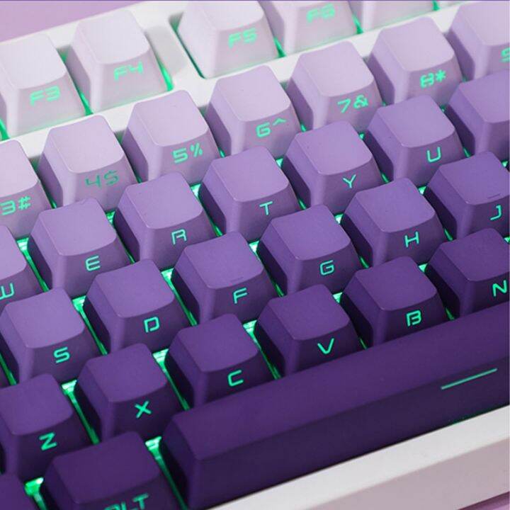 134 Keys Gradient Purple Side Print Keycaps PBT Double Shot Keycaps OEM ...