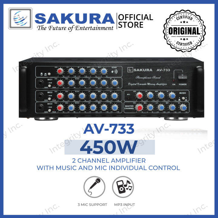 SAKURA AV-733 450 WATTS MIXING AMPLIFIER | Lazada PH