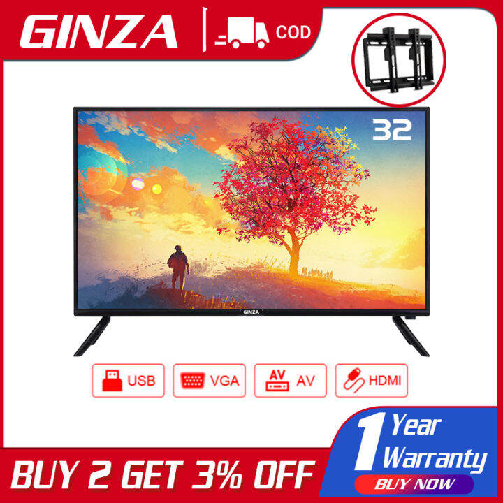 (Free Bracket ) 32-inch TV GINZA TV LED Ultra-Slim TV Cheap Sale TV Multi-port HDMI AV VGA USB ...