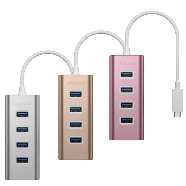 dodocool Aluminum USB Type-C Male Connector to 4-Port USB 3.0 Hub ...