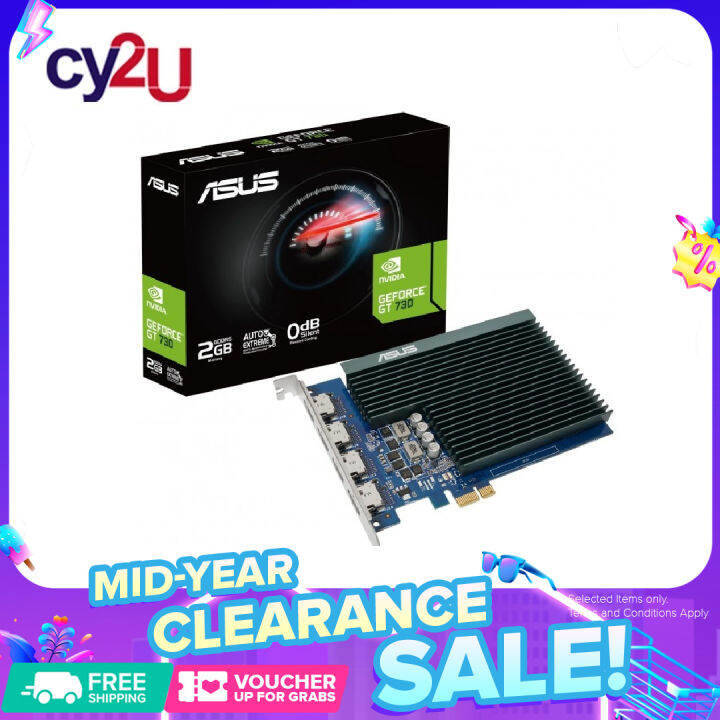 Asus GeForce GT 730 2GB GDDR5 with 4 HDMI Ports and Passive Cooling Graphics Card | Lazada