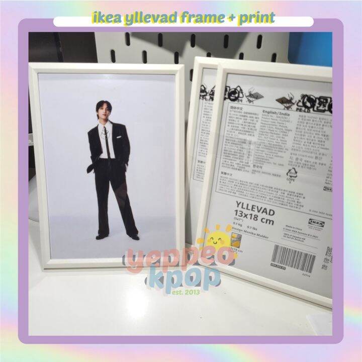 IKEA Yllevad Frame WITH PRINT 13x18 cm 5x7 in 21x30 A4 nct bts red velvet seventeen enhypen kpop ...