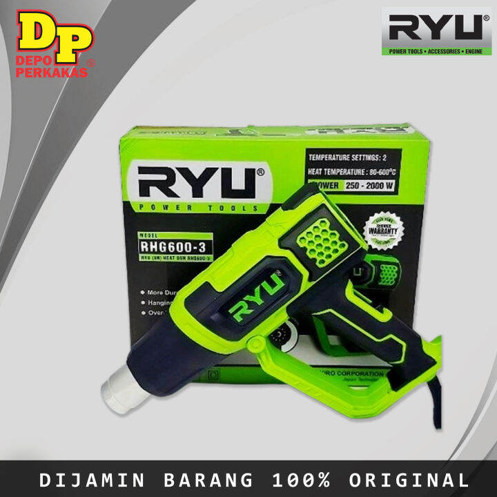 Heat gun / Hot gun 250-2000 watt merk RYU RHG 600-3 | Lazada Indonesia