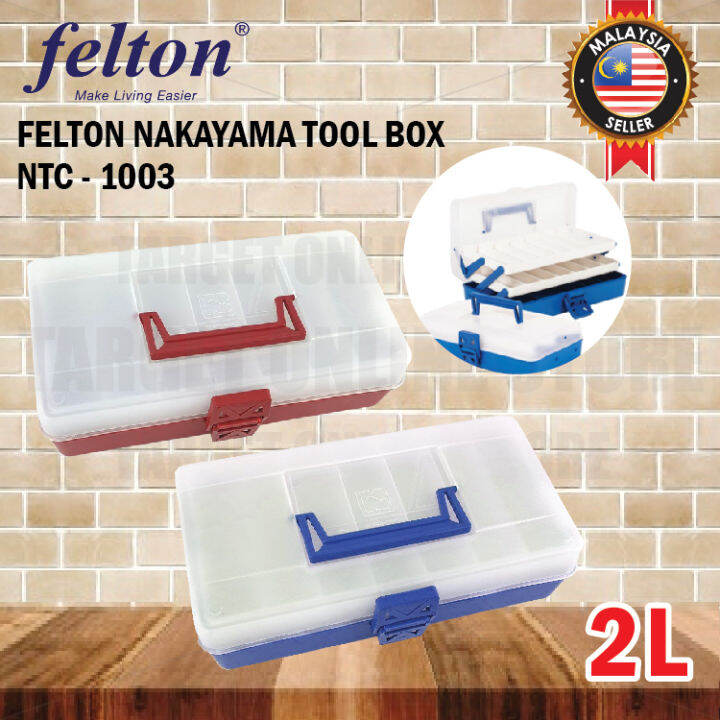 FELTON NTC 1003 Nakayama Tool Box 2L DIY Tool Storage Tray/Kotak ...