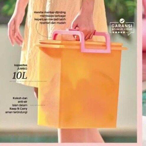 Tupperware Keep N Carry 10kg Oren /tempat makanan | Lazada Indonesia