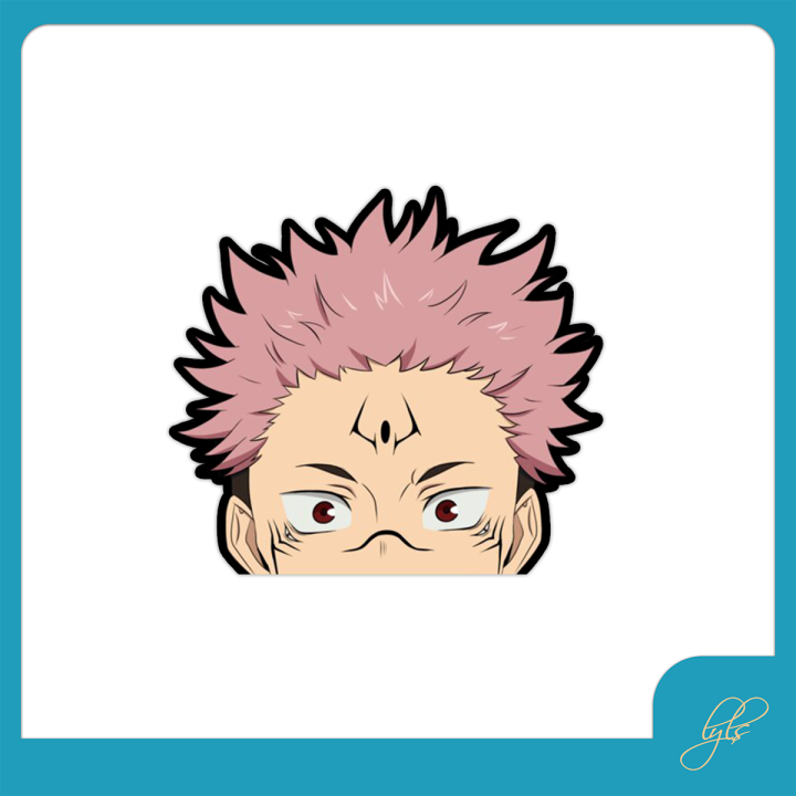 YUJI ITADORI ANIME PEEKER Waterproof Vinyl Sticker for Motorcycle ...