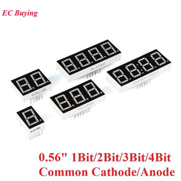 5pcs 0.56inch LED Display 7 Segment 1 Bit/2 Bit/3 Bit/4 Bit Digital ...