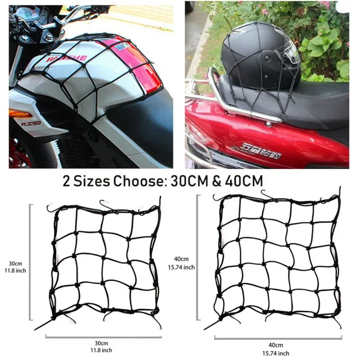 MOTORCYCLE 6 Hooks Hold Down Cargo Luggage Helmet Net | Lazada PH