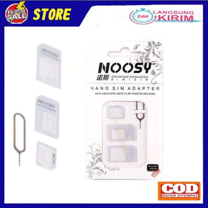 [1 Set] Sim Card Adapter 4 in 1 Mikro Nano Mini Adapter Kartu Sim tempat Kartu Sim | Lazada ...