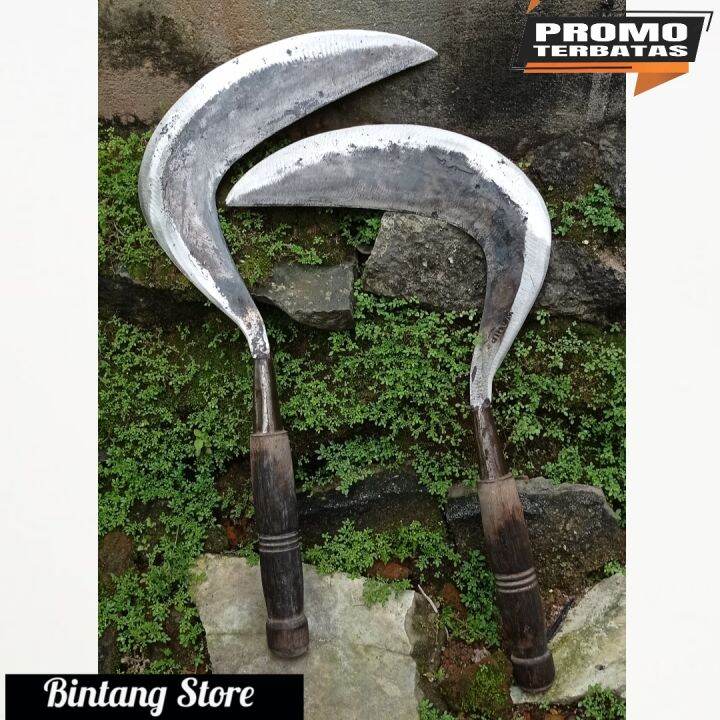 Sabit pengaritan baja isen asli-Sabit rumput besar tajam-sabit rumput dan padi-aret sabit pande ...