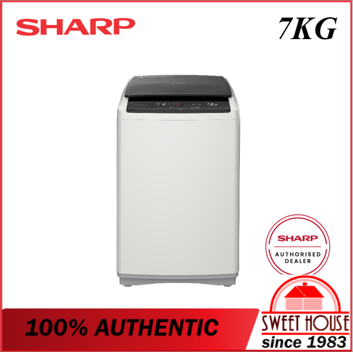 Sharp ES721X 7.5kg Top Load Washing Machine Stainless Steel Drum | Lazada