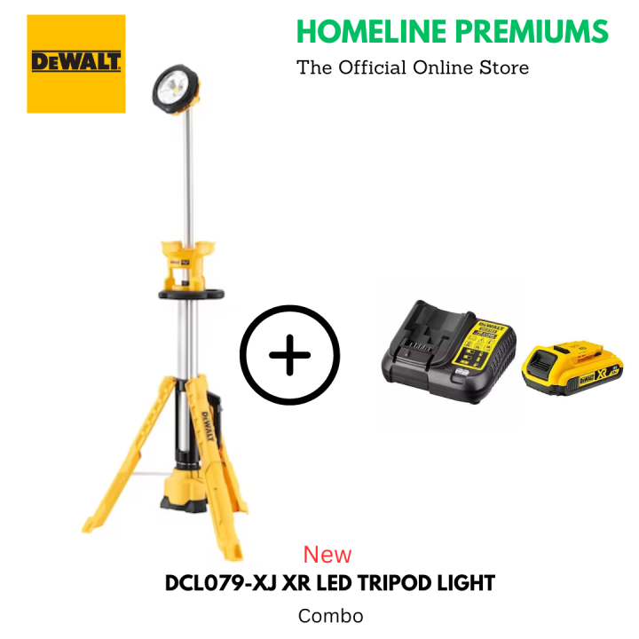 DEWALT DCL079 18V XR LED TRIPOD LIGHT + BATTERY 2.AH + CHARGER | Lazada