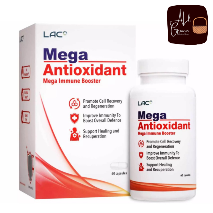 LAC Mega Antioxidant 60 Capsules - Mega Immune Booster, Cell Recovery ...