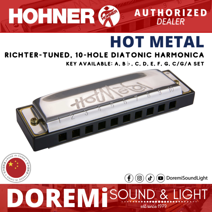 Hohner Enthusiast Series Hot Metal 10-Hole Diatonic Harmonica Harmonika ...