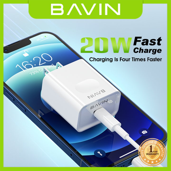 BAVIN PC837 20W PD Type-C Fast Charging Charger Multi-Protection Fast ...