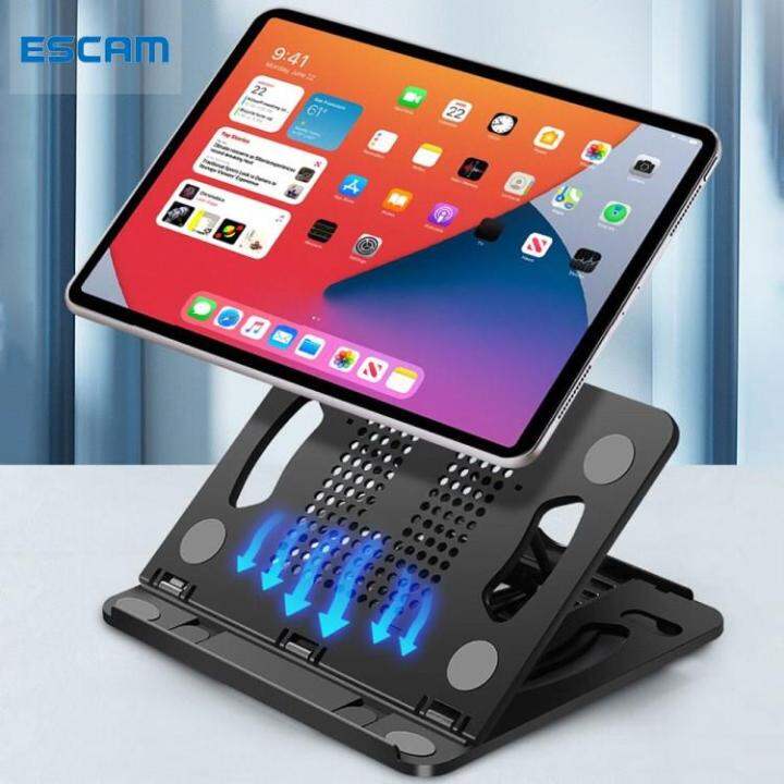 ESCAM Portable Height Adjustable Laptop Stand Cooling Base Rotatable ...