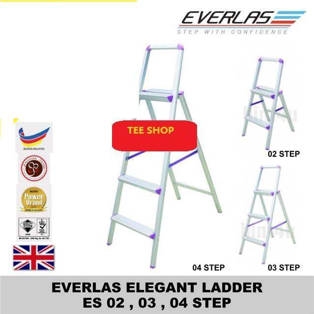 Everlas Elegant Aluminium Ladder ~2 ,3 OR 4 STEP (ES02,ES03 OR ES04 ...