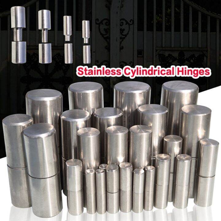 10pcs/set 304 Stainless Steel Cylindrical Hinges Gate Hinges 10/12mm（3/ ...