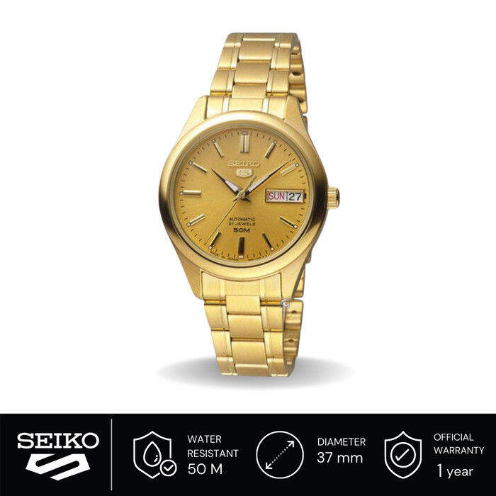 Jam Tangan Wanita Seiko 5 Automatic Stainless Gold SNK876K1 Original ...