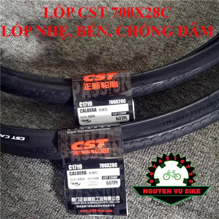 Săm, Lốp xe đạp 700c các cỡ 700x23c, 25c, 28c, 32c - Hãng CST chất lượng cao, nhẹ, bền, chống ...