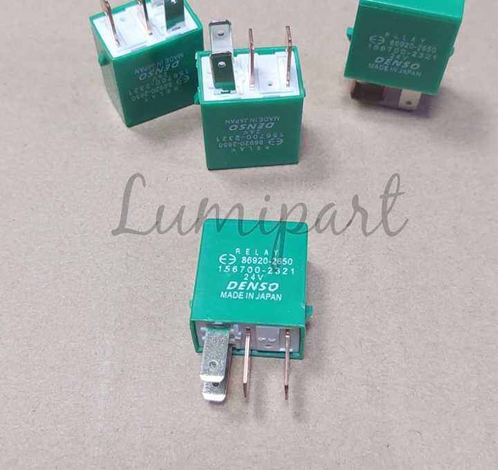 RELAY HINO 24V KAKI 4 DENSO HIJAU RELLAY KAKI 4 24V DENSO RILEY RELAY ...