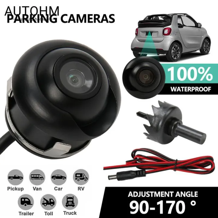 Front Side View Reverse Camera 360° Rotation HD Night Vision Waterproof ...