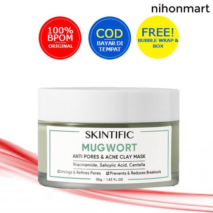 Skintific Mugwort Anti Pores & Acne Clay Mask 55g | Lazada Indonesia