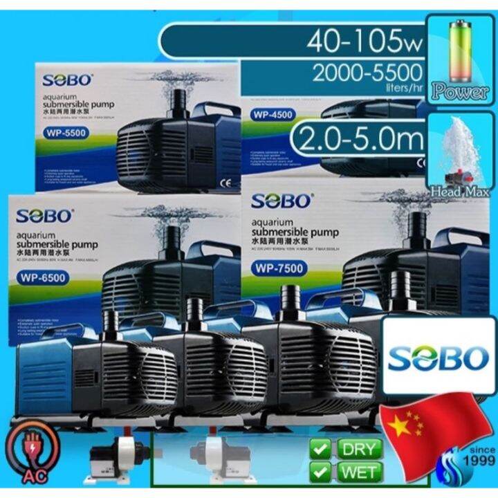 **Ready Stock** SOBO WP-4500 ,WP5500 Aquarium Submersible Water Pump ...