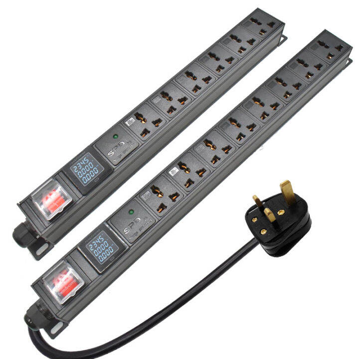PDU Power Strip Power Distribution Unit Surge Protection 2-20 Ways universal Socket UK PLUG 2M ...