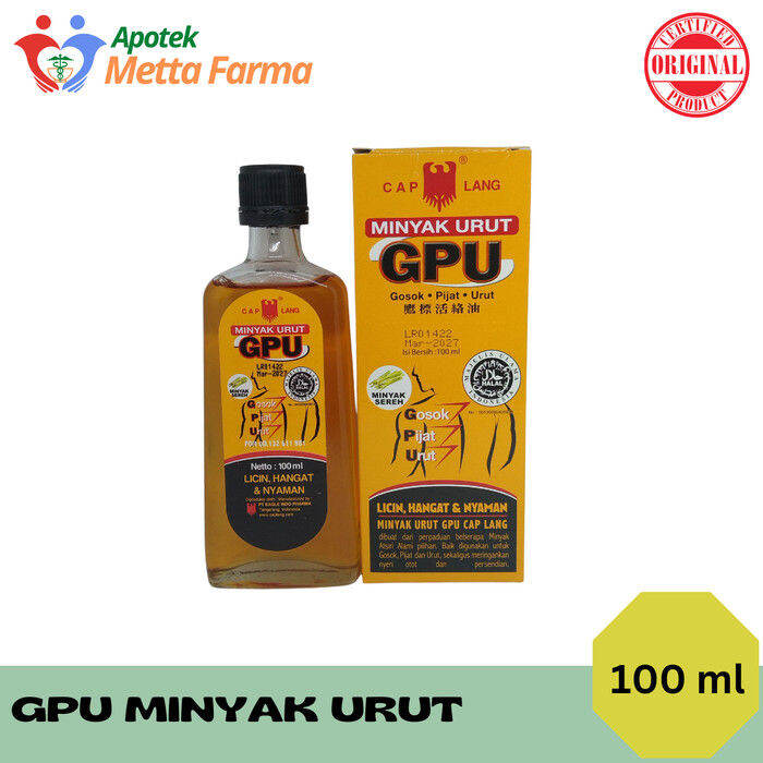 Minyak Urut GPU Original 100 Ml | Lazada Indonesia