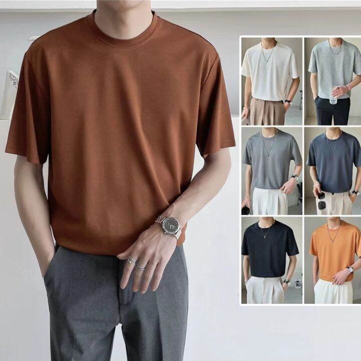 Kinwoo T505 Simple personality Men's T-shirts high quality cotton short sleeves | Lazada PH
