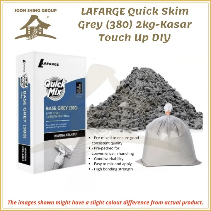 LAFARGE Quick Skim Grey (380) 2kg-Kasar Touch Up DIY | Lazada