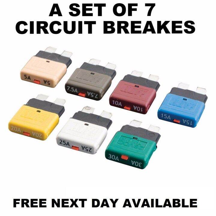 Circuit Breaker Overload Protector Blade Fuse 12V Marine Automatic ...