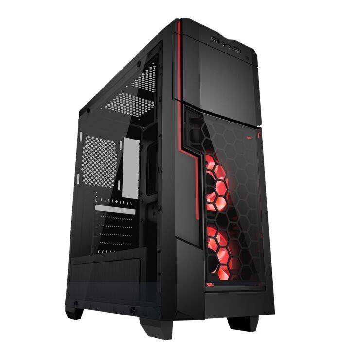 AZZA Mid Tower Temped Glass Gaming Case Crimson 211G – Black | Lazada.co.th